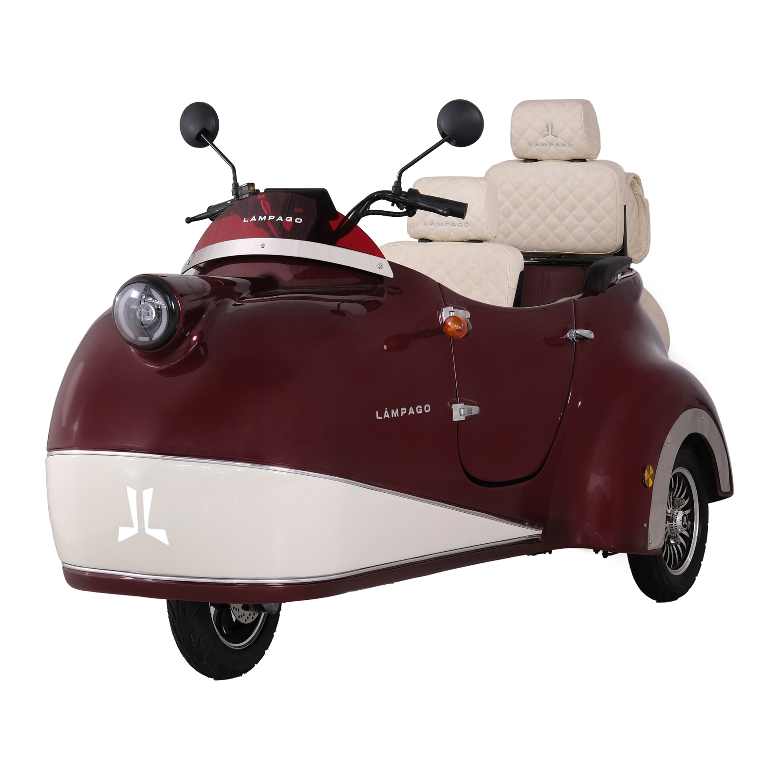 Lampago Volcano Red Electric Trike | Bold Vintage Style | JURA STORE