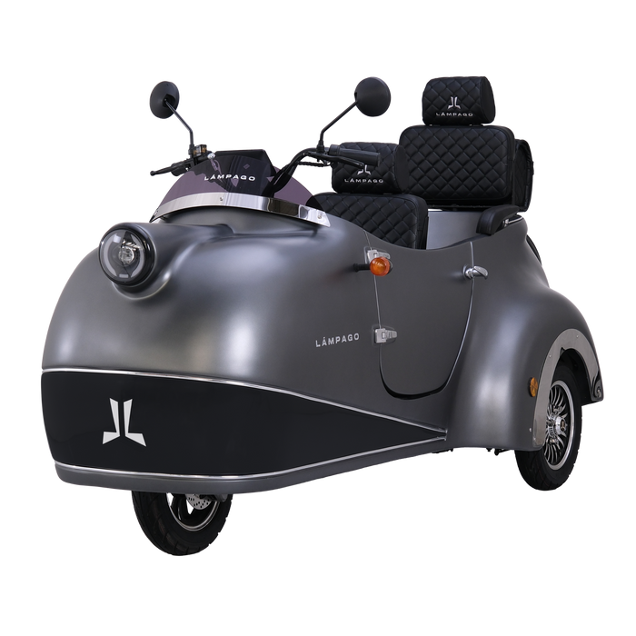 Lampago Storm Grey Electric Trike | Sleek Vintage & Modern Tech | JURA ...