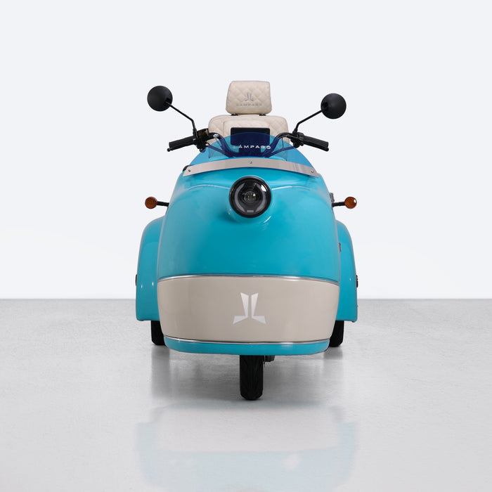 Lampago Lake Cyan Electric Trike | Vibrant Vintage Cruising | JURA STORE