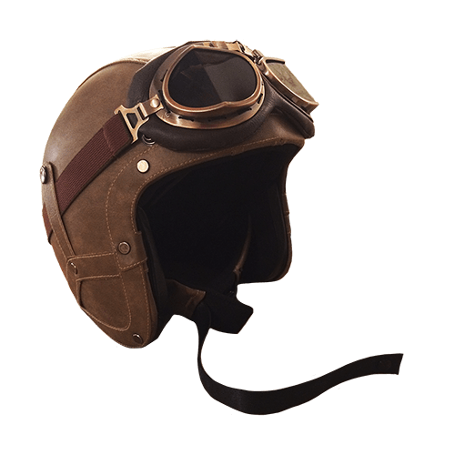 Vintage 3/4 Face Helmet with Goggles | Retro Style & Modern Protection ...